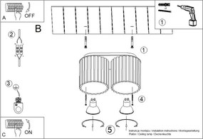 Modré kovové bodové svítidlo 10x21 cm Zora – Sollux