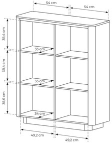 TORRO d | vysoká komoda 2D | 113 cm | dub cremona/černá
