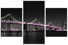 Noční obraz mostu (90x60 cm)
