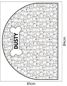 PIPPER. Ochranná textilní nálepka na zeď - Oblouk - Psi Velikost: 83x60cm, Jméno: Se jménem
