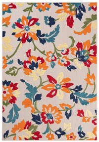 Moderní kusový koberec AVENTURA EC94A Květy vícebarevný Rozměr: 140x200 cm