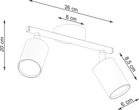 Sollux Lighting Stropní svítidlo LEMMI 2 bílé