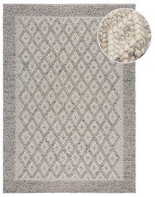 Šedý ručně tkaný koberec s příměsí vlny 80x150 cm Minerals Diamond – Flair Rugs