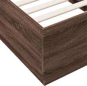 Rám postele hnědý dub 75 x 190 cm kompozitní dřevo 3209764