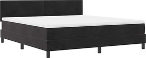 Postel s boxspringem s čelo Černá 180 x 200 cm samet 3339190
