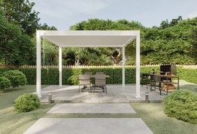 Outdoor Creations Hliníková pergola s lamelami ORION 300x400cm 4 stojky Barva: Bílá RAL 9016