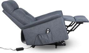 Elektrické polohovací TV křeslo ERGODO COMODO - šedá látka