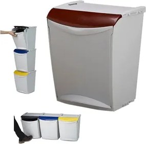 Denox ECOSYSTEM 25 l hnědá / Odpadkový koš / na bioodpad / modulární /