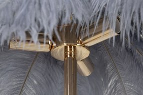 Stojací lampa Palm 160 cm šedá/zlatá