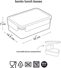 Bento obědář pro děti Duha - praktický box na jídlo do školy