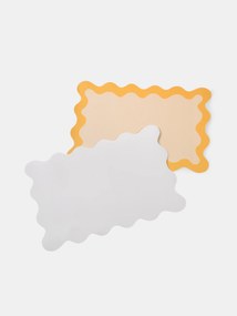 Sinsay - Prostírání se zvlněným okrajem 2 pack - žlutá