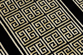 Dywany Łuszczów, Běhoun Gloss 6776 86 greek black/gold, 60x300, žlutá, kancelář