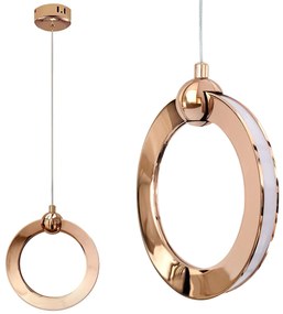 Toolight Toolight, LED závěsné svítidlo 17x19cm, 10W, 3000K, LHJ101-1CP, růžové zlato, OSW-60046