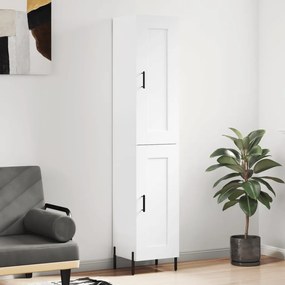 Skříň highboard bílá s vysokým leskem 34,5x34x180 cm kompozit,  3200459