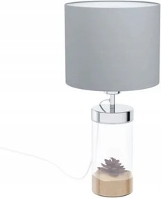 Stolní lampa E27 Klar/Chrom/Šedá Elegantní design, Moderní