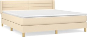 Box spring postel s matrací krémová 160x200 cm textil 3130366