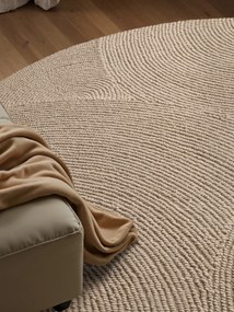 Hanse Home, Kusový koberec Calmio 106221 Beige kruh, 120x120 (průměr) kruh, béžová, ložnice