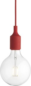 Závěsná lampa Muuto E27 vínově červená