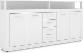 Komoda Luna 190 cm bílá