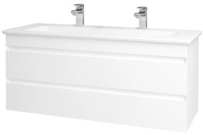 Dřevojas Koupelnová skříň MAJESTY SZZ2 120 Varianta: L01 Bílá vysoký lesk / L01 Bílá vysoký lesk