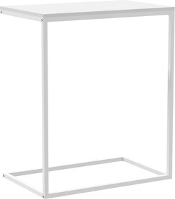 Odkládací stolek bílý 55 x 35 x 66 cm kompozitní dřevo 336134