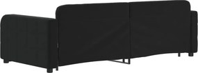 Válenda s přistýlkou černá 90 x 200 cm samet 3196933