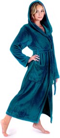 Unisex Petrolejový Župan s Kapucí Siena - Model 31 56 6430 - L