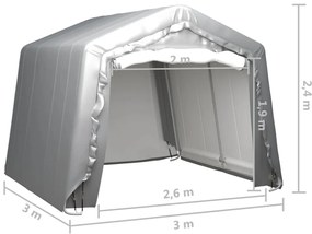 vidaXL Marketos Úložný stan 300 x 300 cm ocel šedý