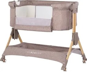 CHIPOLINO Postýlka SleepNFold 2v1 Latte / Přístavná k posteli / 6 výšk