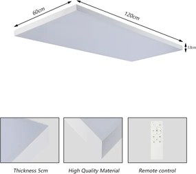 Brilagi-LED Stmívatelné koupelnové svítidlo FRAME SMART LED/96W/230V IP44 bíl+DO