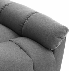 Masážní polohovací křeslo světle šedé textil 321410