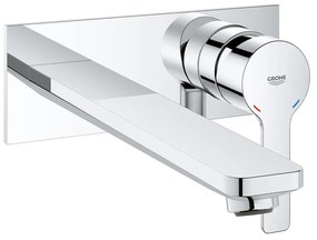 Grohe Lineare - Páková umyvadlová baterie pod omítku, dvouotvorová, výtok 207mm, chrom 23444001