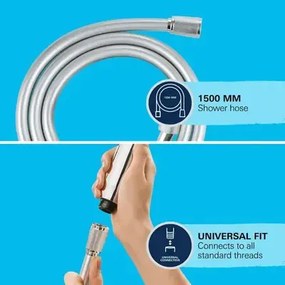 Grohe Hadice - Sprchová hadice VitalioFlex Silver Long-Life 1.5 m chro