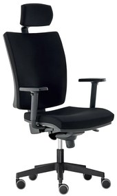 Kancelářská židle Lara VIP černá s podhlavníkem