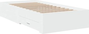 Rám postele se zásuvkami bílý 90 x 190 cm kompozitní dřevo 3280433