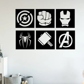 Samolepka Sada znaků Avengers 6ks