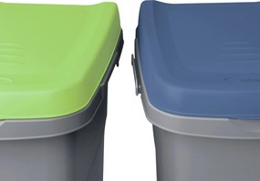 Odpadkový koš šedá/zelená plast 25L