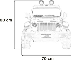 Ramiz Elektrické auto Jeep Wrangler Rubicon pro děti Oranžové + dálkové ovládání + MP3 LED rádio + EVA kola