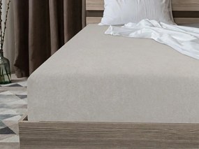 Fleecové napínací prostěradlo MOLTON světle šedé 90 x 200 cm