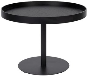 OnaDnes -20% White Label Černý dřevěný odkládací stolek WLL YURI 56 cm