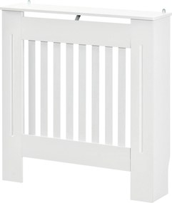 HOMCOM Moderní Kryt Na Radiátor MDF Kabinet pro Obývací Pokoj a Ložnici 78x19x81 cm Bílý