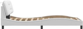 Rám postele bez matrace Hvar bílý 90x200 cm umělá kůže 3207975