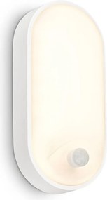 BRILO 3830016 Ruch LED venkovní nástěnné svítidlo, pohybové čidlo, IP65, bílé - BRILO