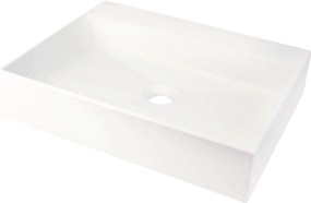 Deante Correo, granitové umyvadlo na desku 500x400x125 mm, bílá, DEA-CQR_AU5S