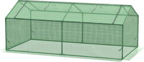 Zelený fóliovník Outsunny s oknem, 180 x 90 x 70 cm | Aosom