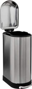 Úzký odpadkový koš Ariane, nerezová ocel, s pedálem, 30 l
