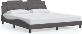 Rám postele bez matrace Zadar šedý 180x200 cm umělá kůže 3208201