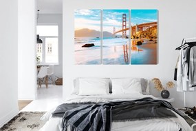Vícedílný obraz Golden Gate Bridge V San Franciscu Nedostatek Nedostatek Přírodní plátno 60x40