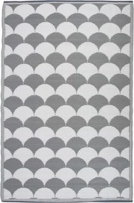 Esschert Design Venkovní koberec 180 x 121 cm šedo-bílý OC25 [421300] Barva: Šedá a bílá