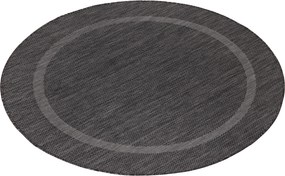 Ayyildiz, Kusový koberec Relax 4311 Black kruh, 200x200 (průměr) kruh, černá, chodba / předsíň
